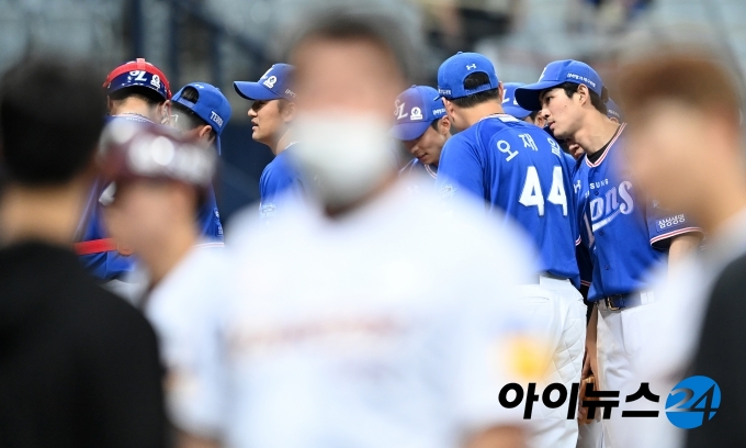 [포토]삼성, '올 시즌 키움 상대 첫 승'